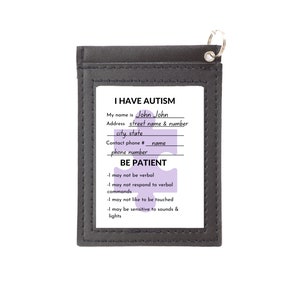 Autism ID Card, Medical Card, Autism Medical Card, Child Autism Card ...