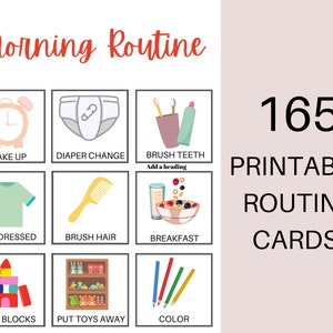 Daily Routine Cards, Toddler Routine Chart, Daily Rhythm, Visual ...