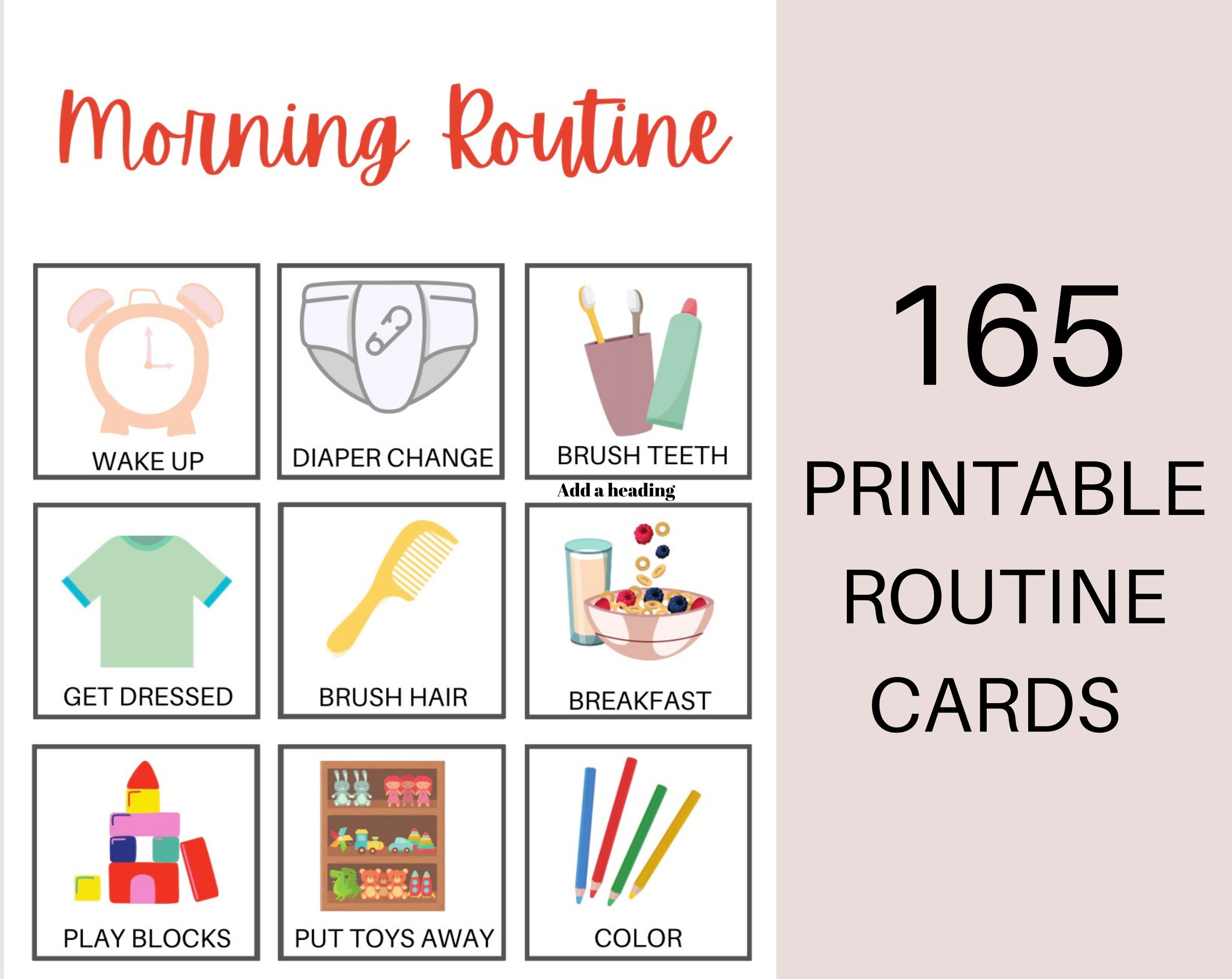 Daily Routine Cards, Toddler Routine Chart, Daily Rhythm, Visual ...