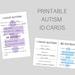 Autism ID Card, Medical Card, Autism Medical Card, Child Autism Card ...
