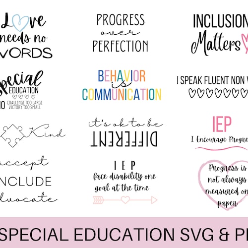 Special Education Svg Bundle Autism Svg Cut Files Sped - Etsy