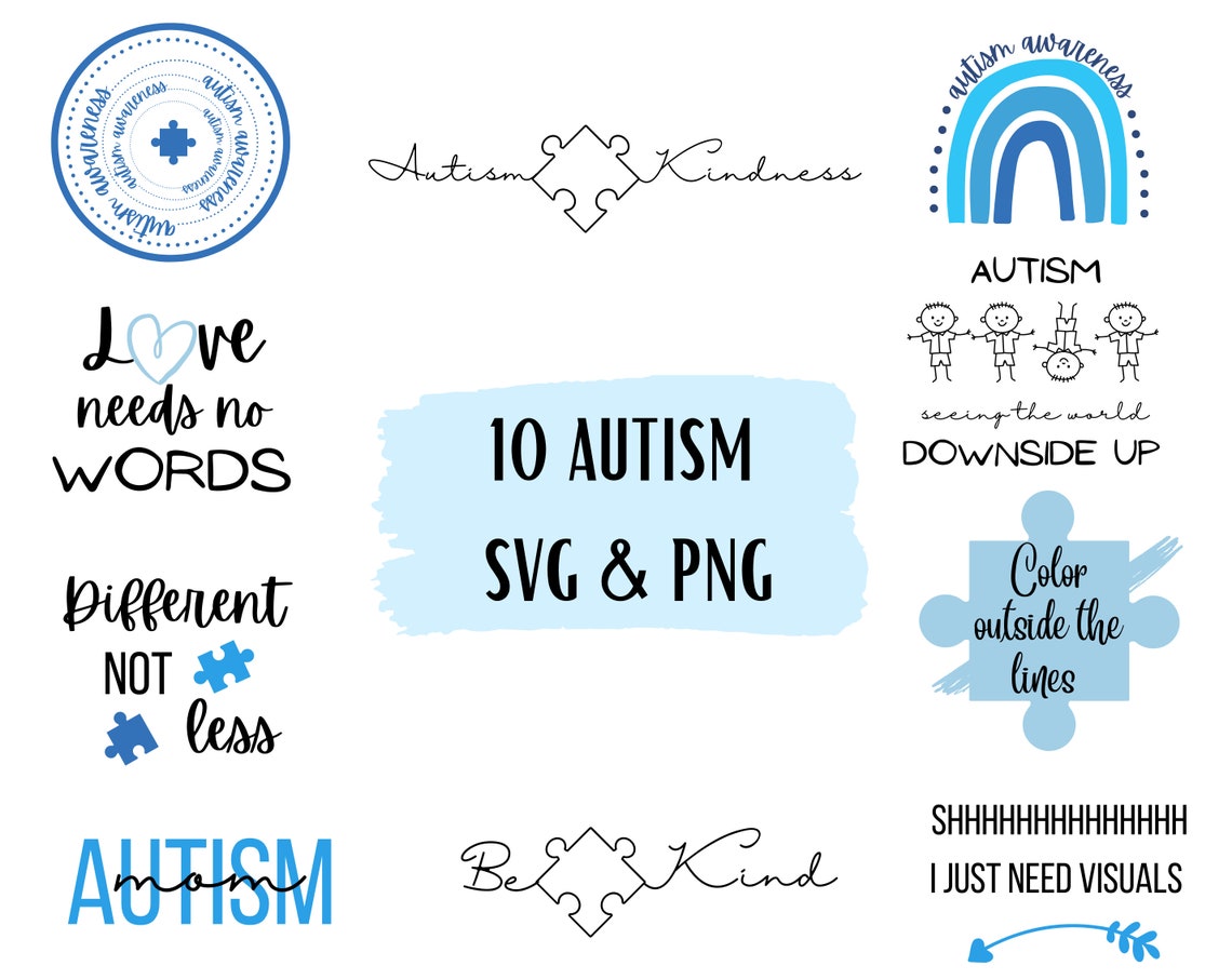 Autism SVG Bundle Autism Svg Autism PNG Autism Awareness - Etsy