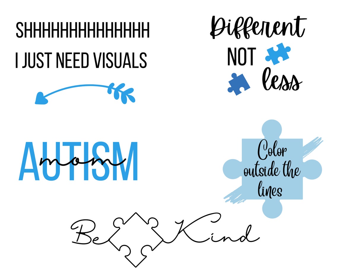 Autism SVG Bundle Autism Svg Autism PNG Autism Awareness - Etsy