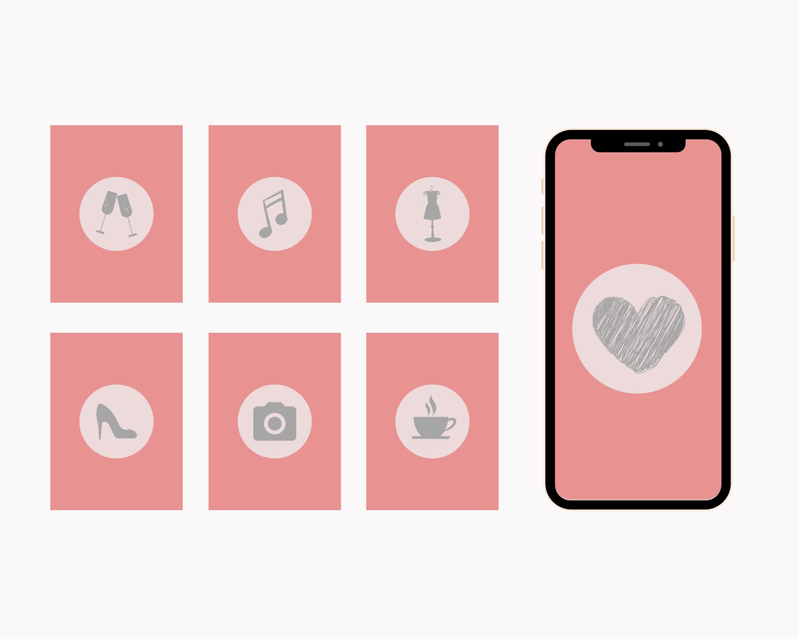 Instagram Story Highlight Covers 50 Pink IG Highlight Covers