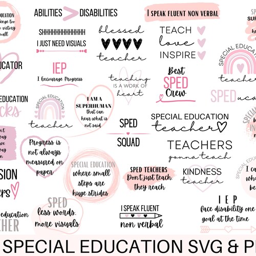 Special Education SVG Bundle SPED Svg Sped Teacher Bundle - Etsy