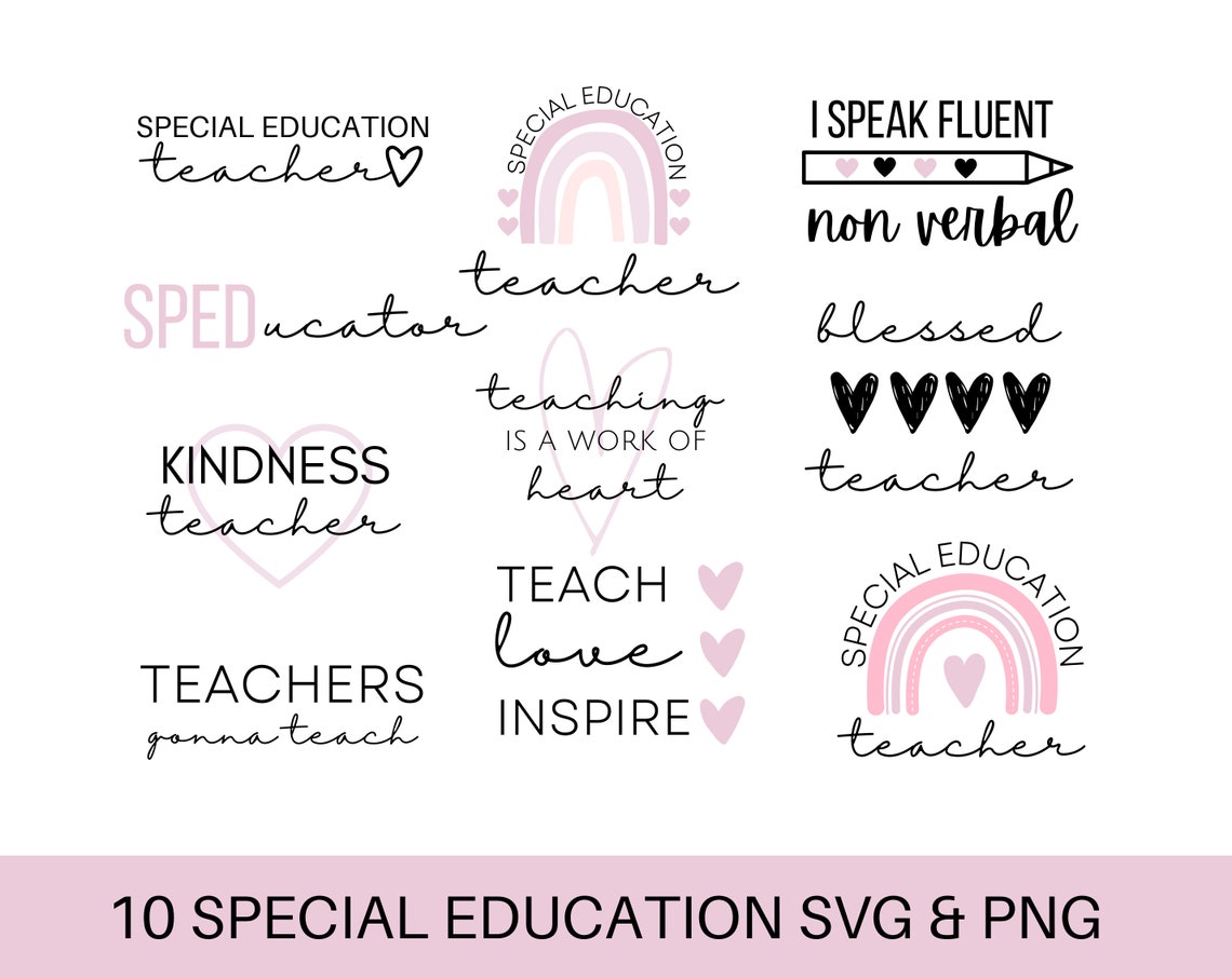 Special Education Svg Bundle, Cut Files, IEP Teacher Svg, Education Svg ...