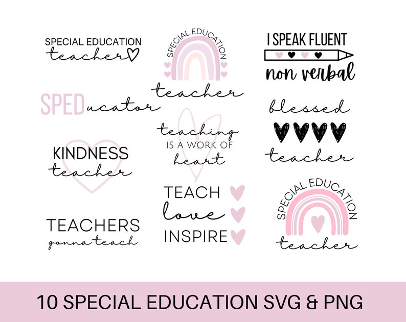 Special Education Svg Bundle, Cut Files, IEP Teacher Svg, Education Svg ...