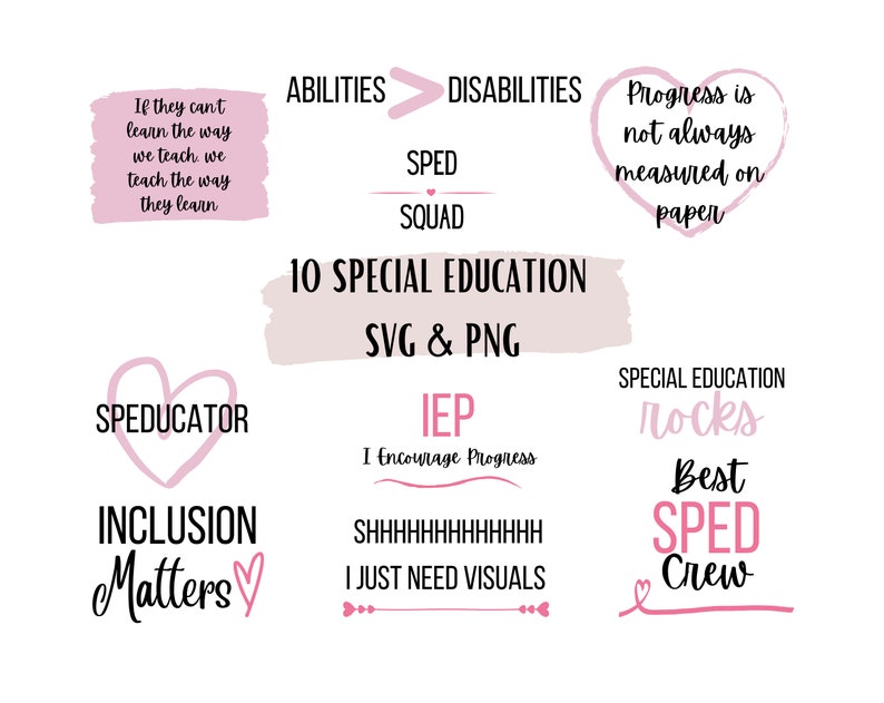 Special Education Svg Bundle, Cut Files, Education Svg, SPED, Special ...