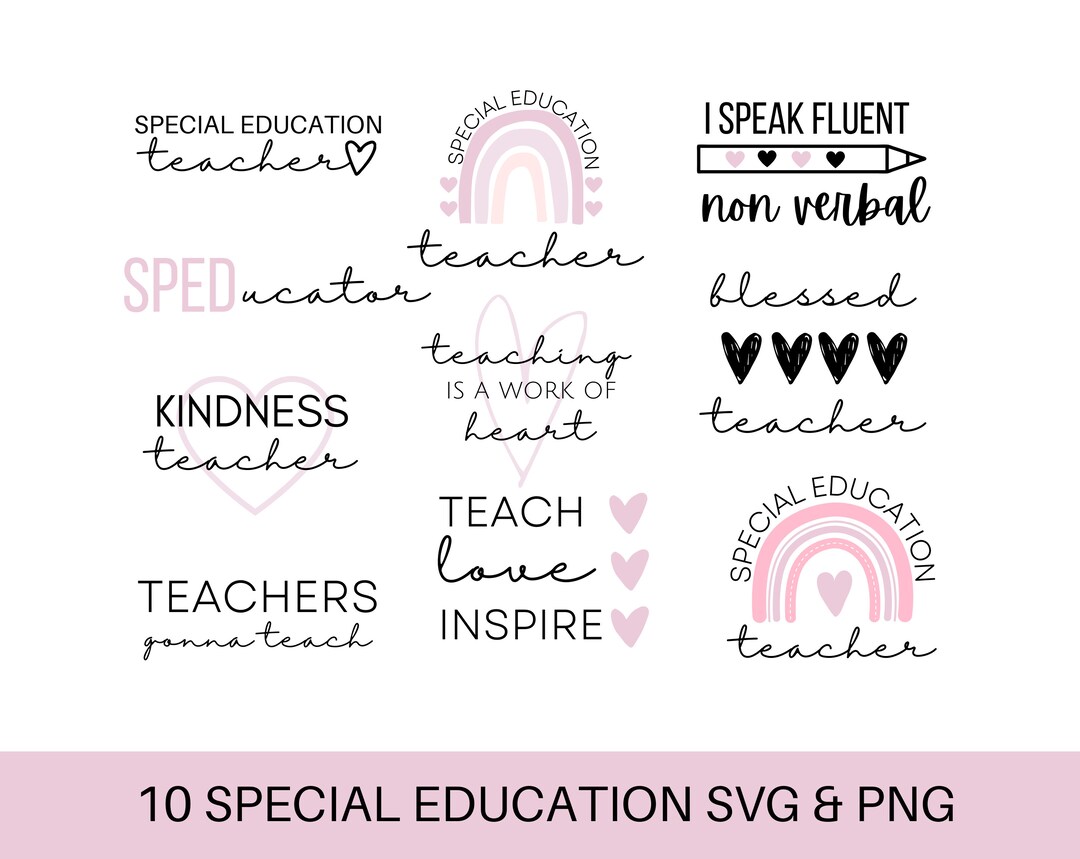 Special Education Svg Bundle, Cut Files, IEP Teacher Svg, Education Svg ...