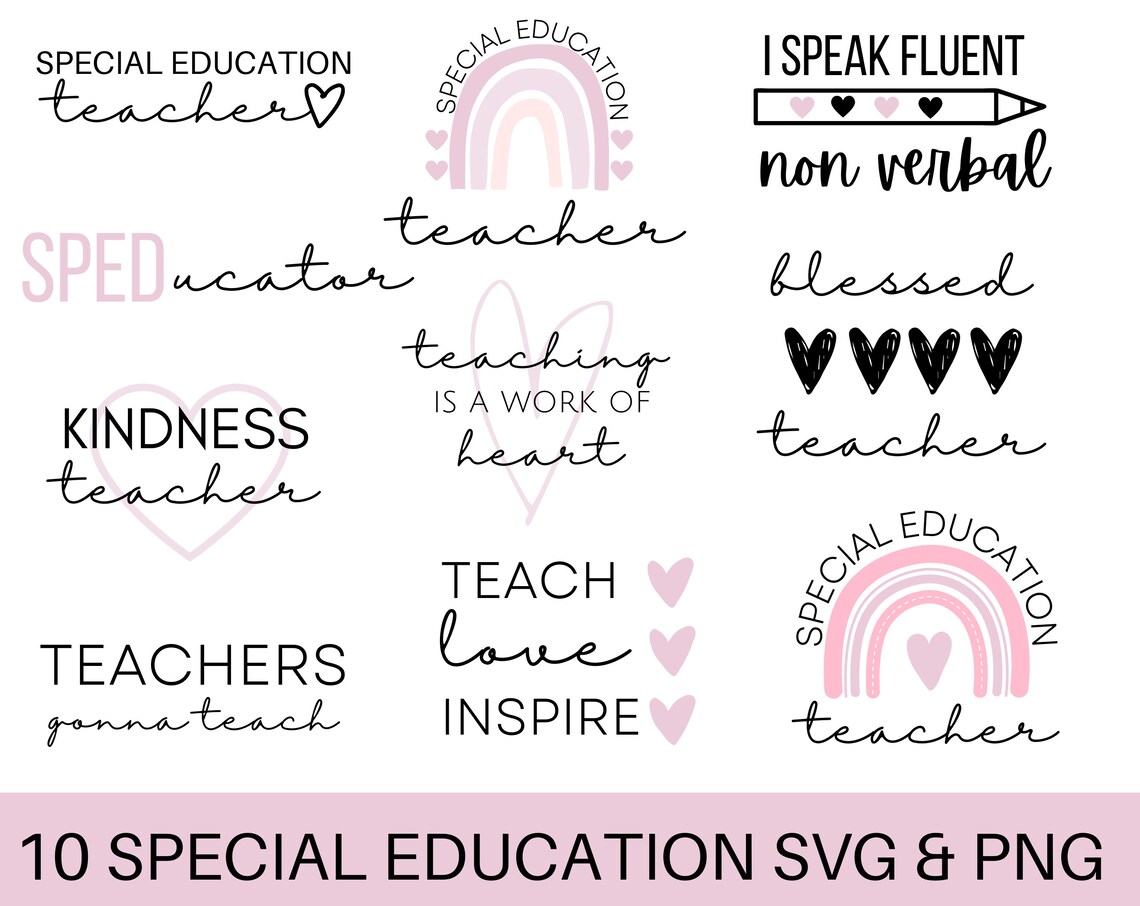 Special Education Svg Bundle Cut Files IEP Teacher Svg - Etsy