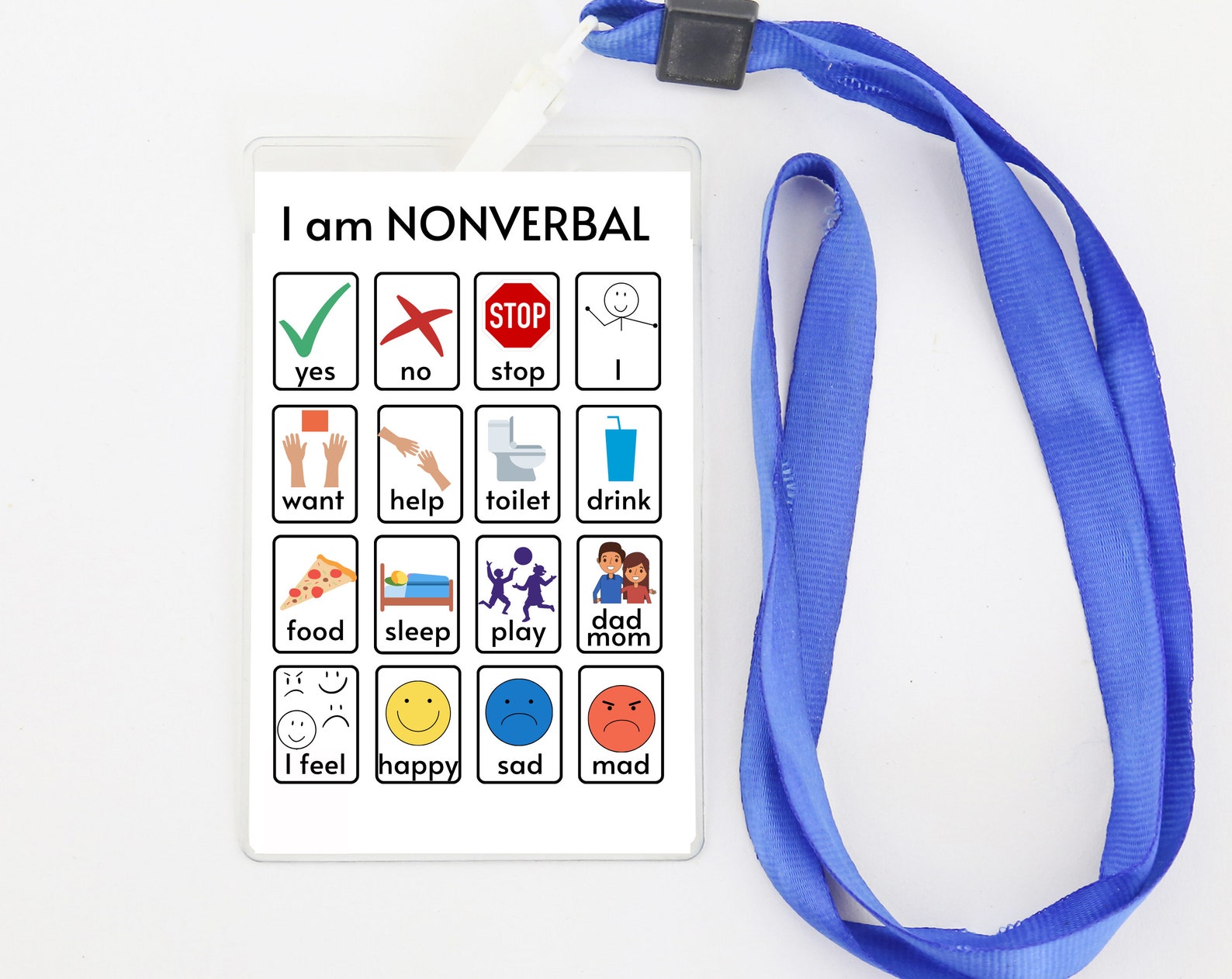 Autism Communication Pecs Board, Autism Visual Aid, Pecs Cards, Non ...