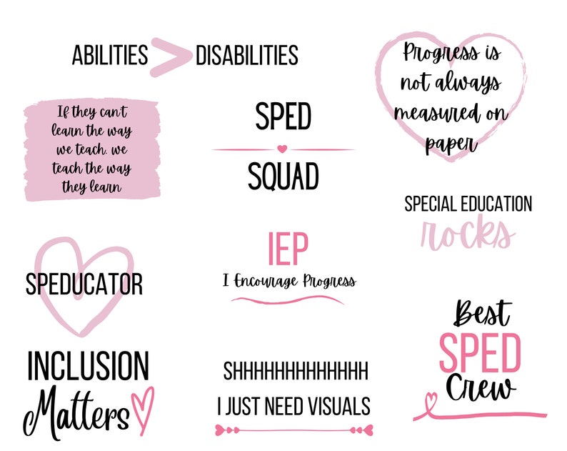 Special Education Svg Bundle, Autism Svg, Cut Files, Sped Teacher Svg ...
