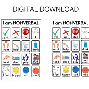 Autism Communication Pecs Board, Autism Visual Aid, Pecs Cards, Non ...