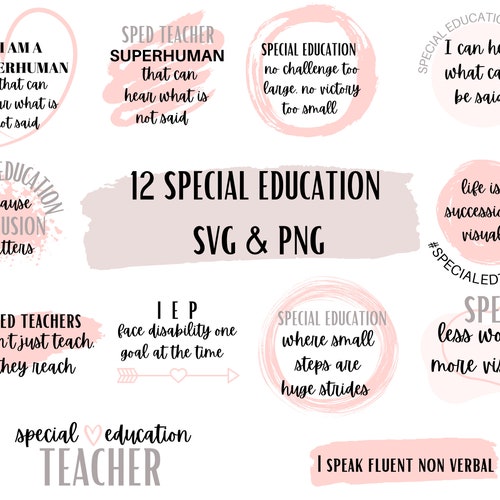 Special Education Svg Bundle Autism Svg Cut Files Sped - Etsy