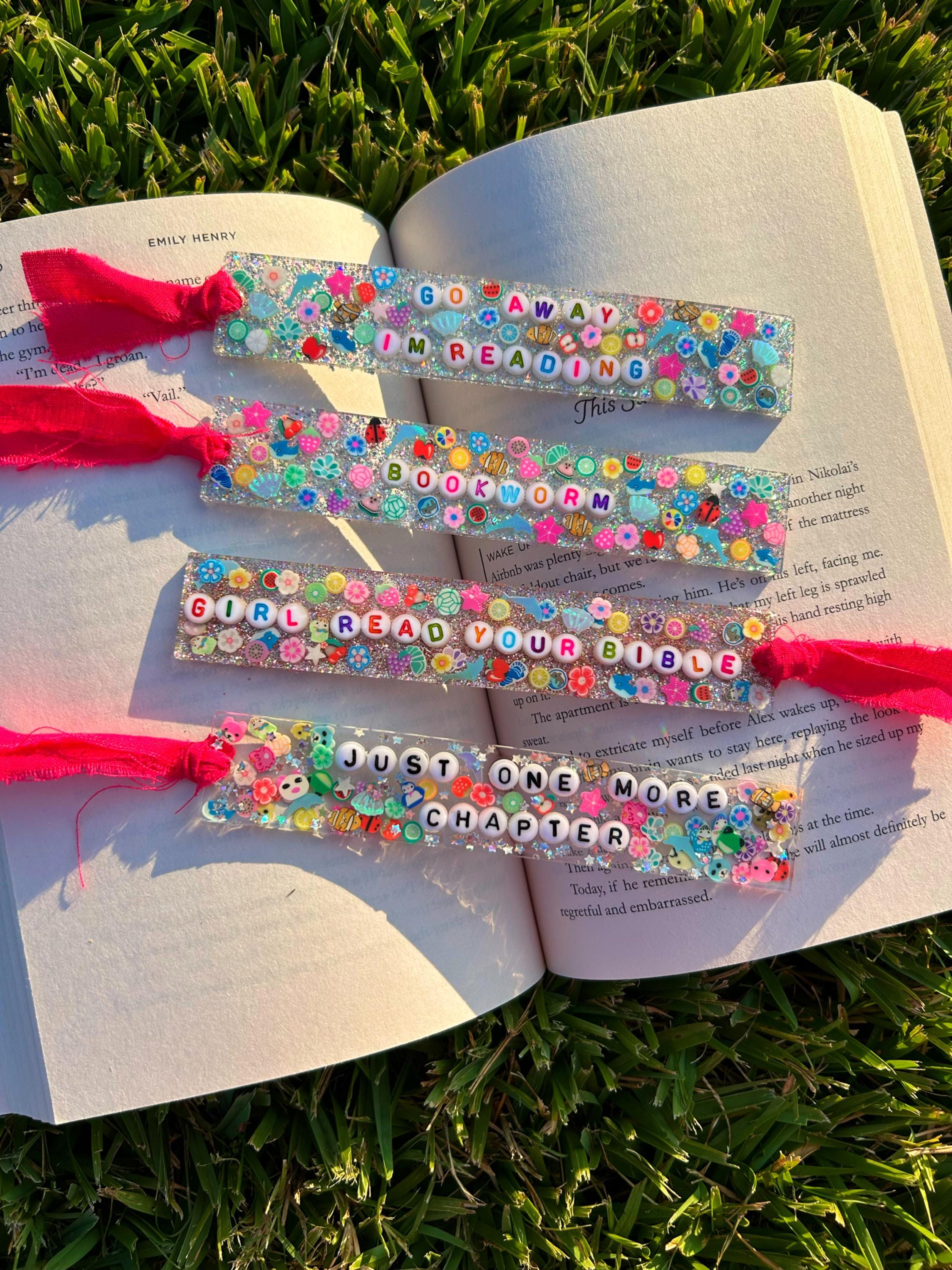 Glitter Resin Bookmarks, Fun Bookmarks, Gift for Reader, Teen Bookmarks ...