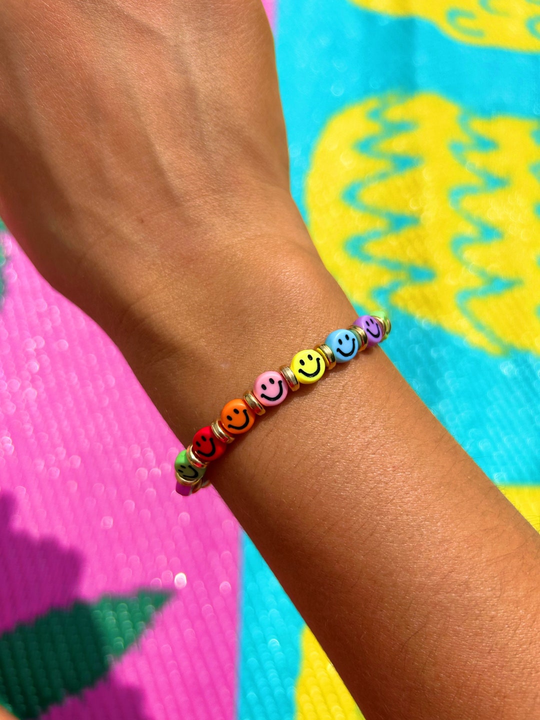 Smiley Face Bracelet - Etsy