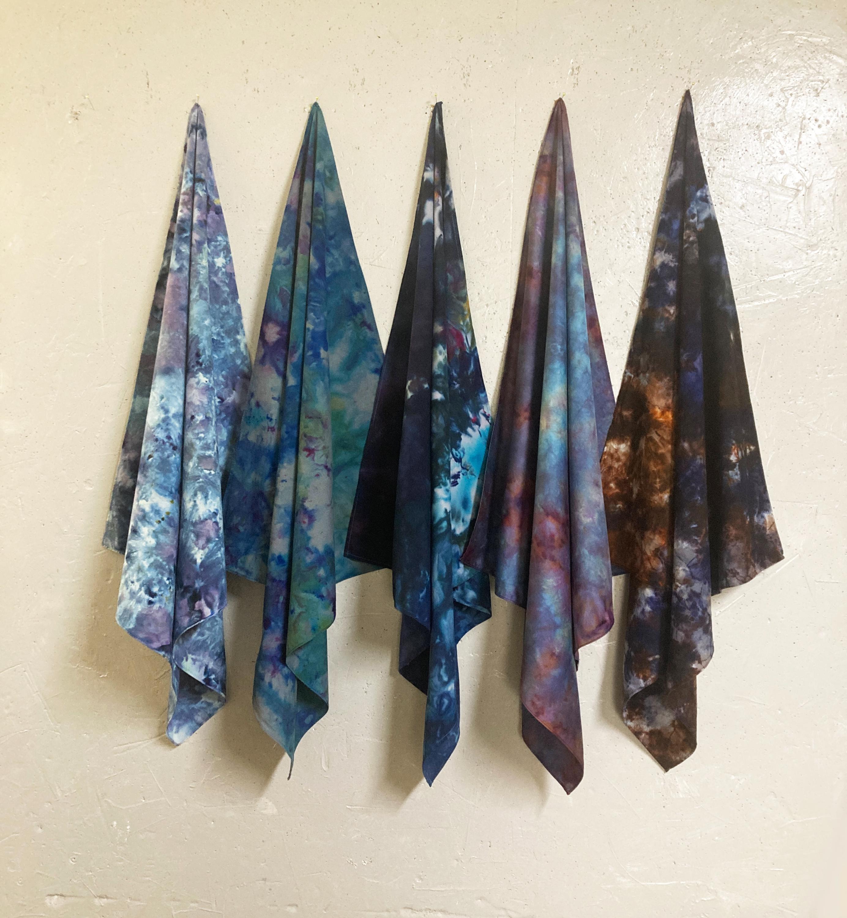 Hand Ice Dyed Bandanas Sustainable Fine 100% Cotton 24" Blue Bandana 27 ...