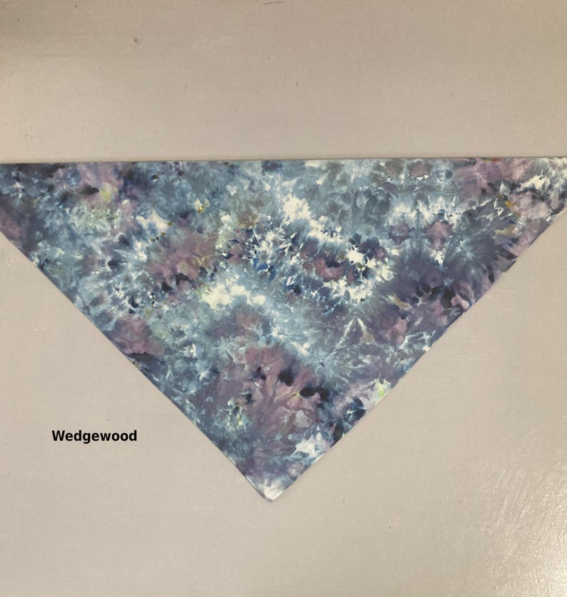 Hand Ice Dyed Bandanas Sustainable Fine 100% Cotton 24" Blue Bandana 27 ...