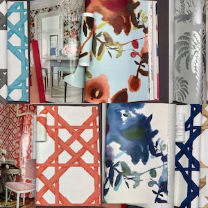 Thibaut Designer Wallpaper Sample Book Art Collage Paper Craft Cyrus ...