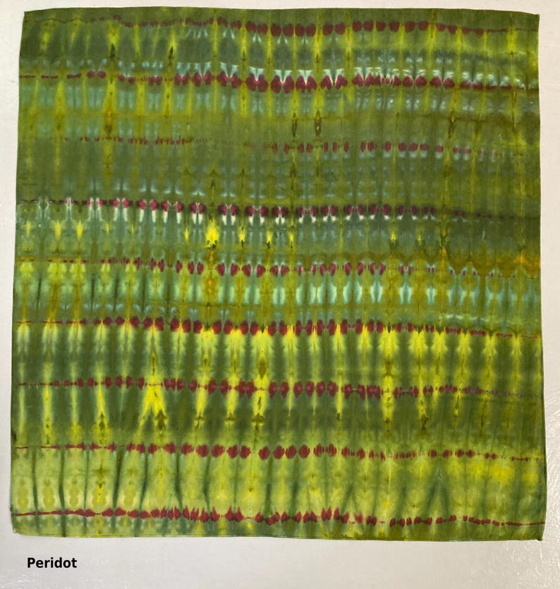24" Green Bandana 27' Green Kerchief Sewn by Me Repurposed 100% Cotton ...