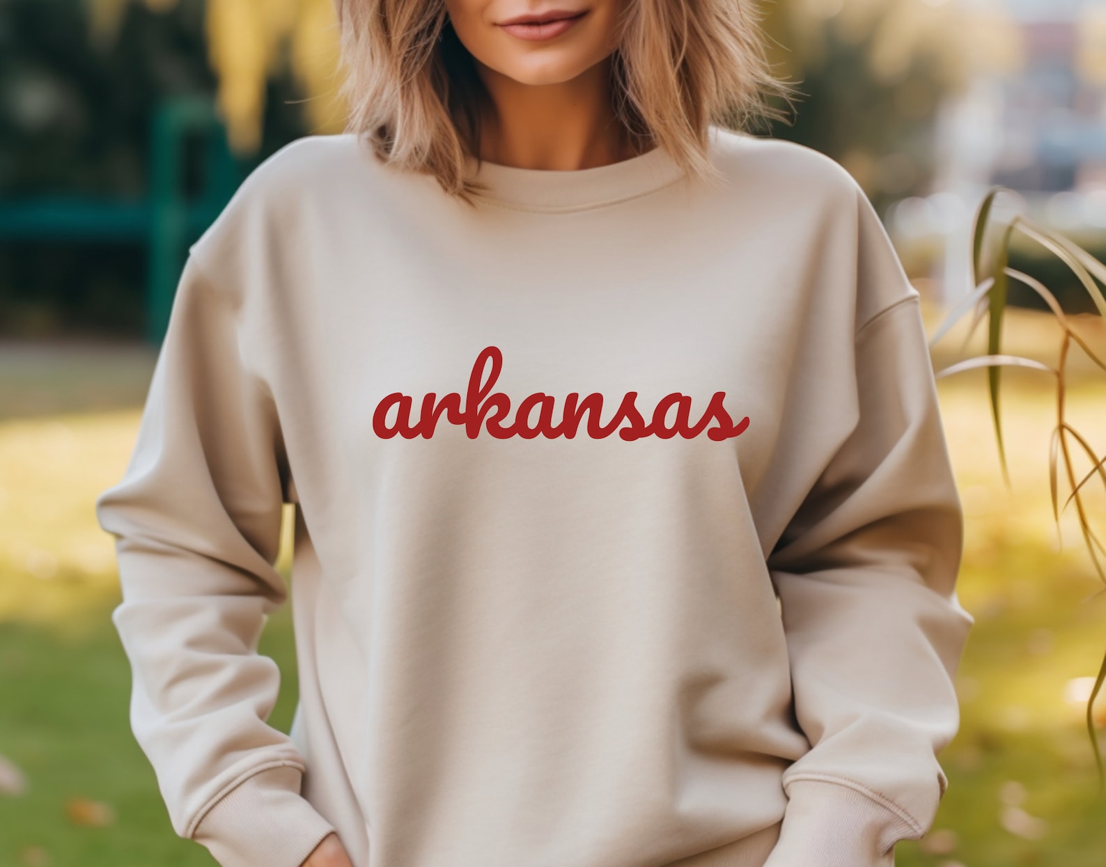 Arkansas Razorback Sweatshirt Vintage Style Flocked Letters - Etsy