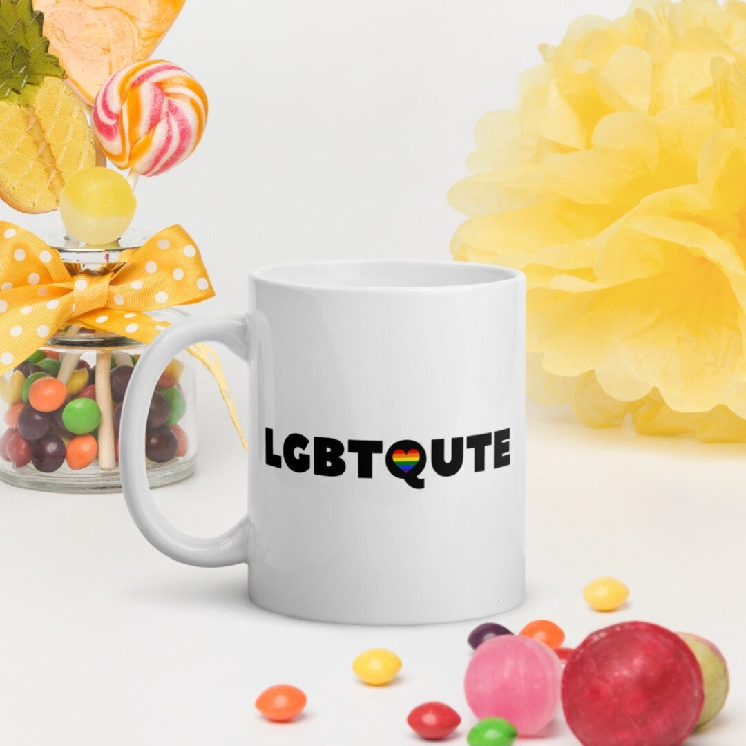 LGBT Cute With Rainbow Heart | Sassy LGBTQ+ Gift | Equality Print Tea ...
