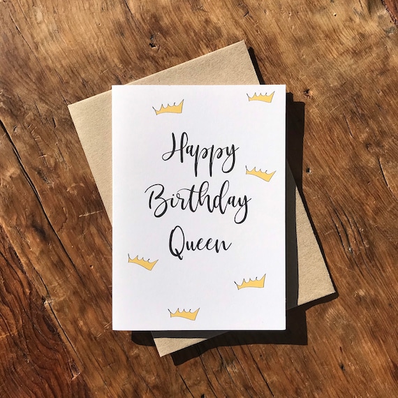 Happy Birthday Queen Birthday Card Birthday Wishes Yas | Etsy
