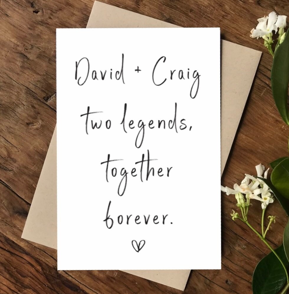 Two Legends Together Forever Wedding Card Congratulations - Etsy Australia