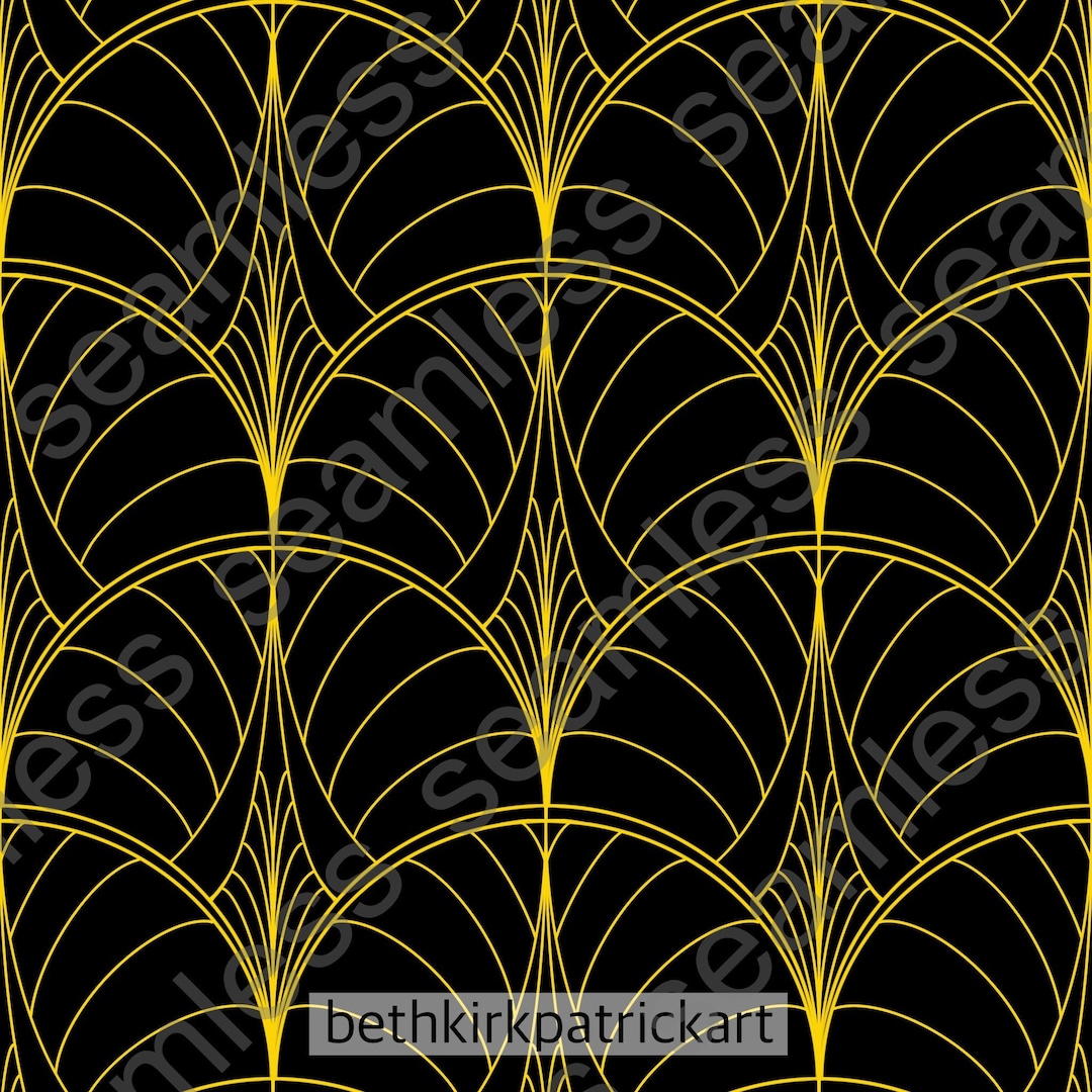 1920s Art Deco | Seamless Square Pattern Design | Digital Download - Etsy