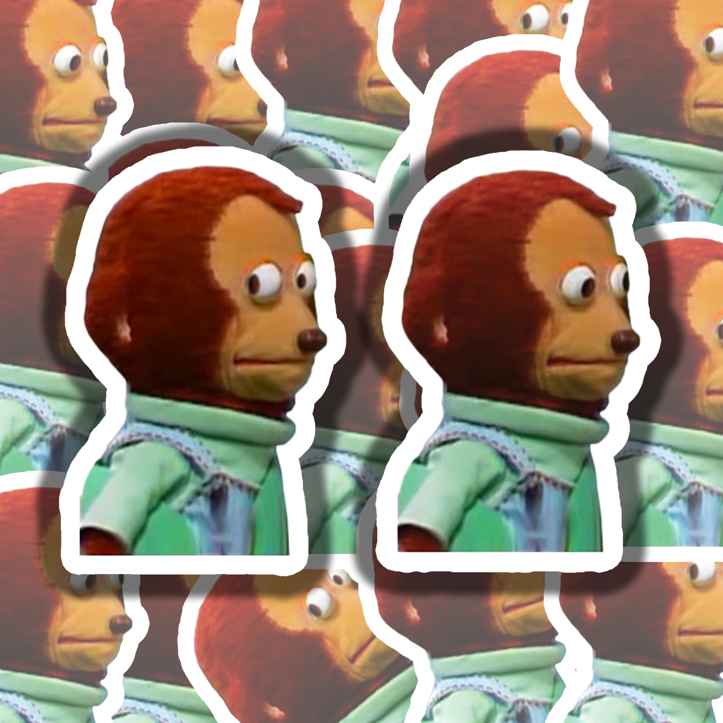 Monkey Puppet Reaction Meme The awkward look 3x3in | Etsy