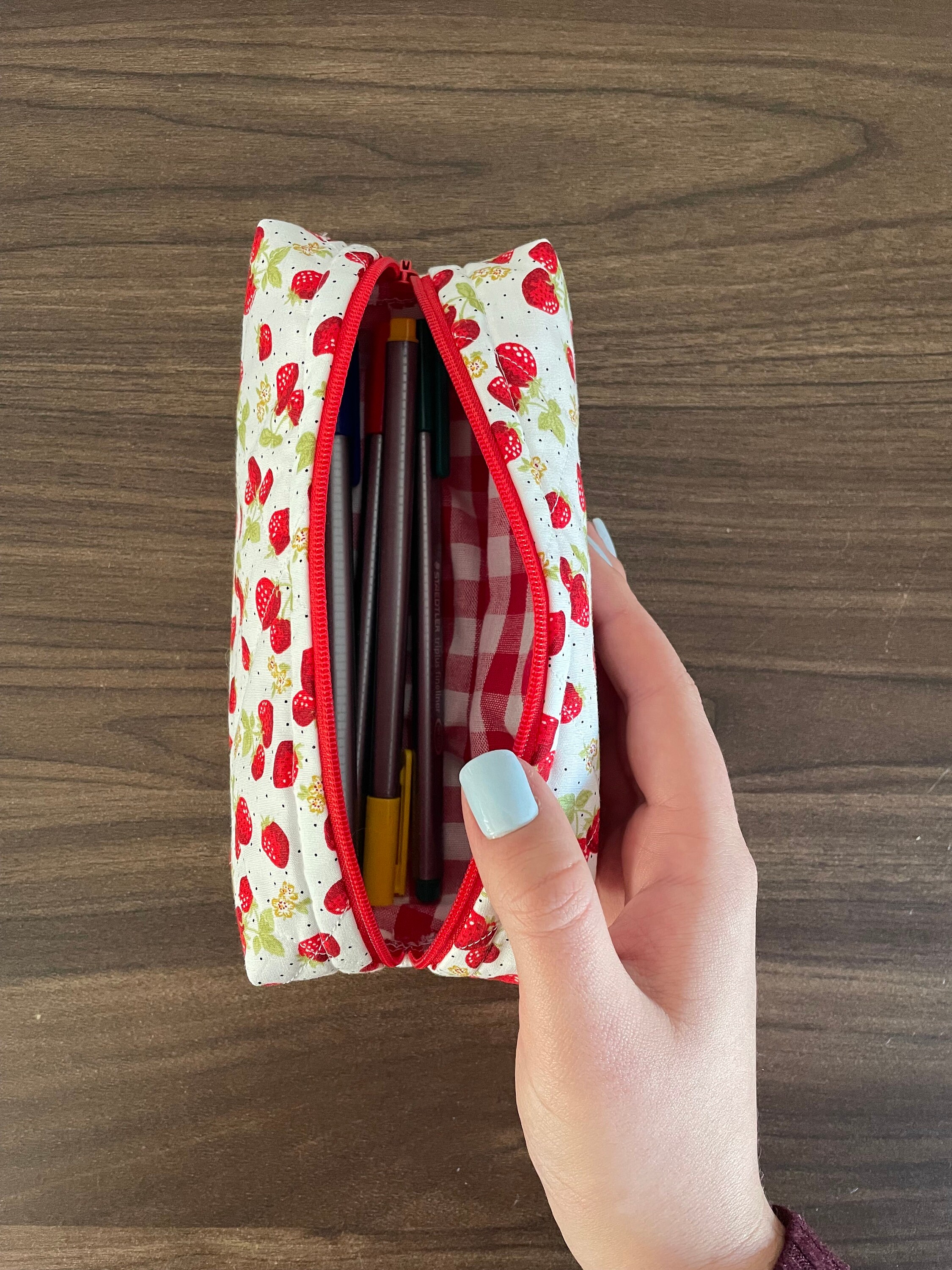 Strawberry Makeup Bag - Etsy