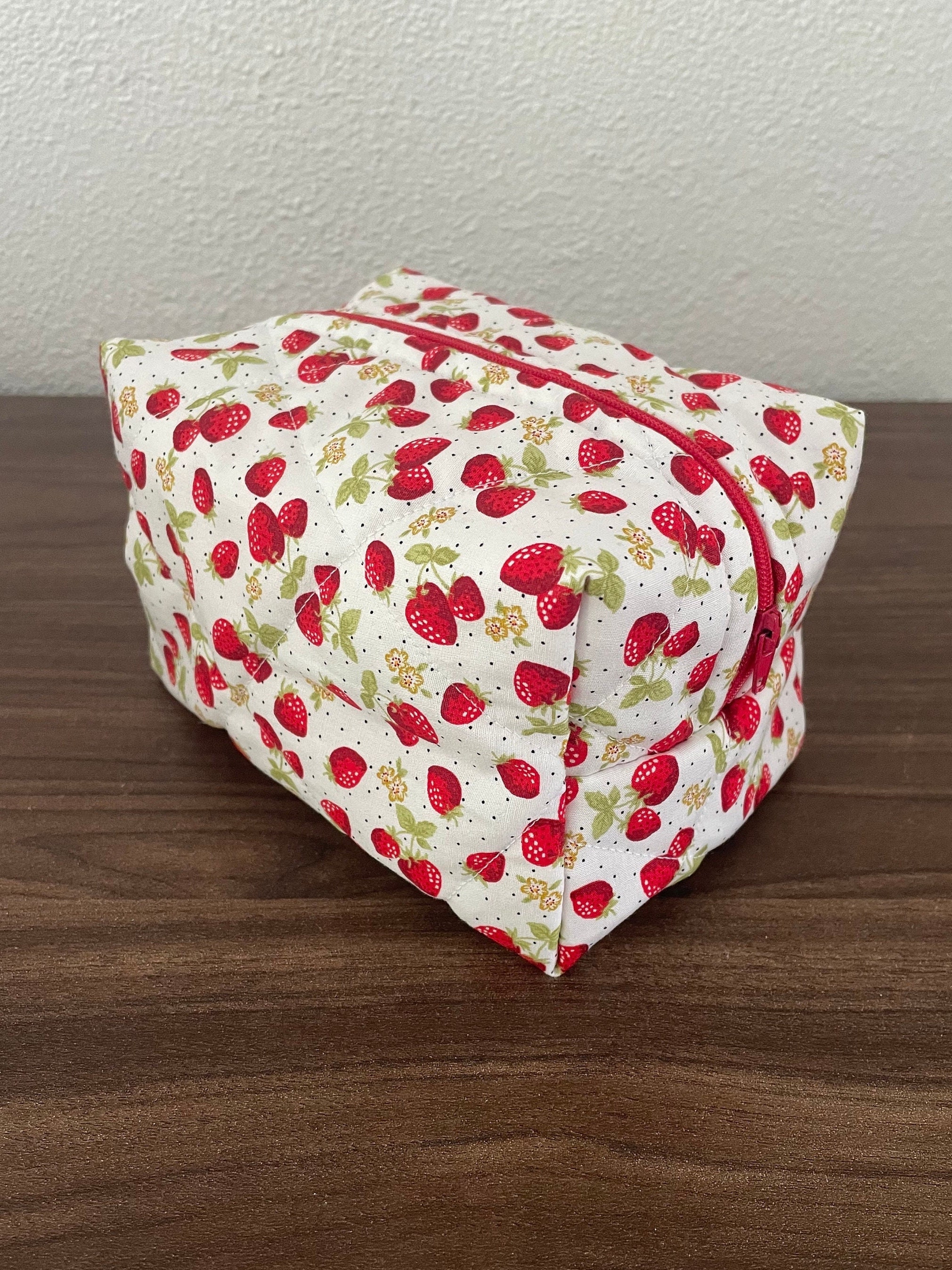 Strawberry Makeup Bag - Etsy