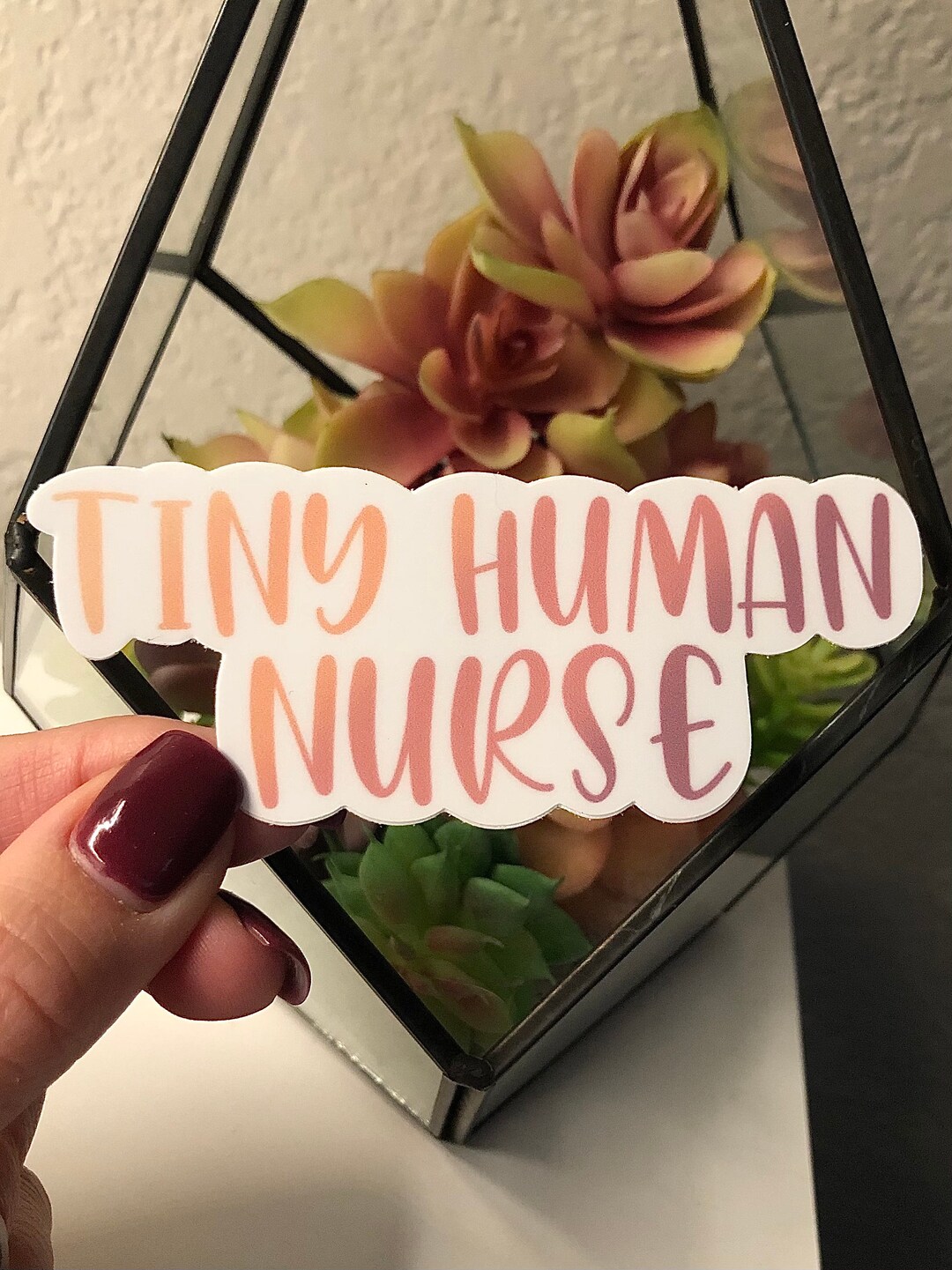 Tiny Human Nurse | Pediatric Nurse | Nursing Sticker | Laptop Sticker ...