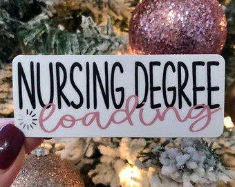 Nursing Student Degree Loading Sticker - Etsy