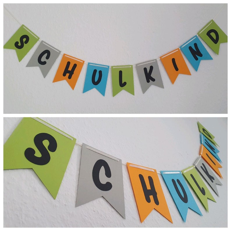 Banderín cadena escolar infantil 2024 colorido / guirnalda / decoración ...