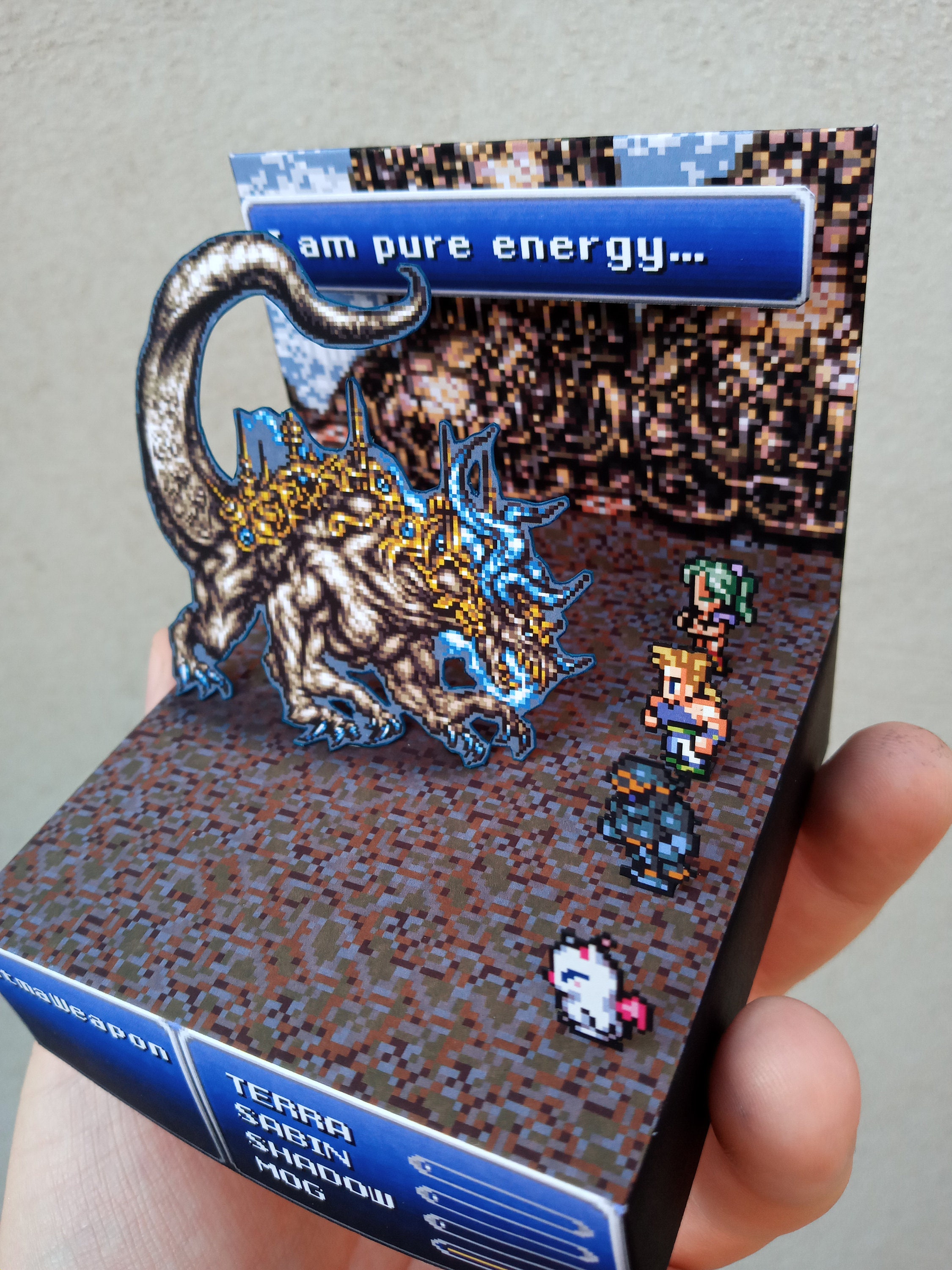 Final Fantasy VI Ultima / Atma Weapon 3D Cube Diorama | Etsy