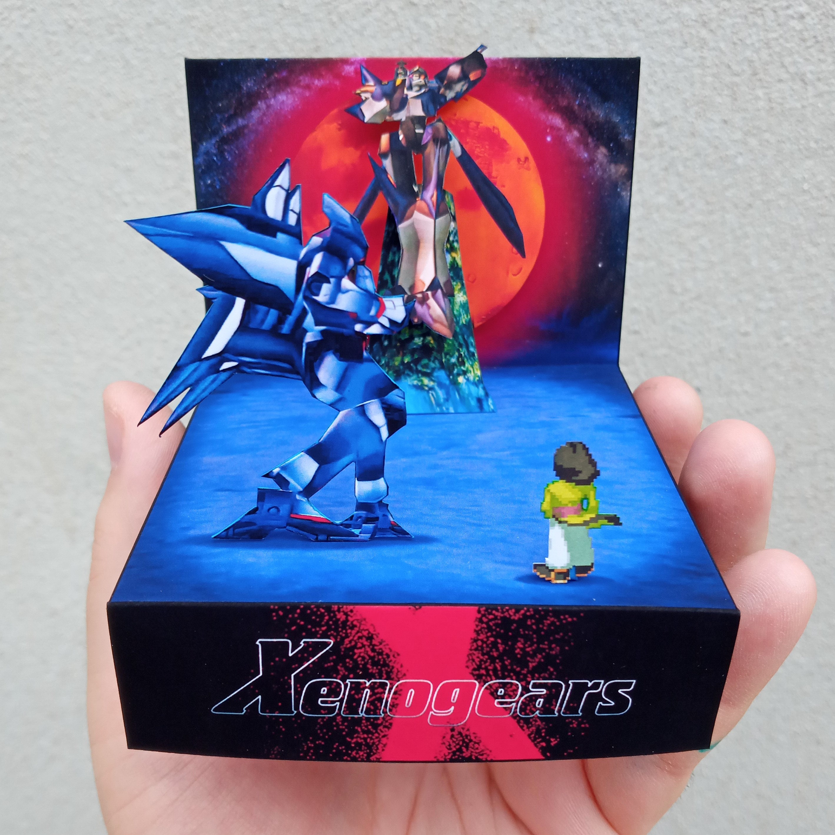 Xenogears grahf the Seeker of Power 3D Cube Diorama - Etsy