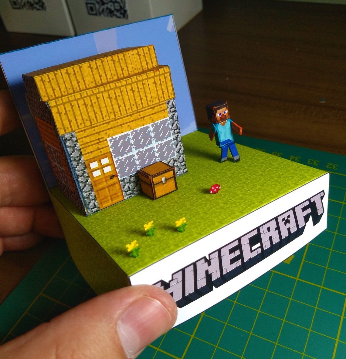 Minecraft 3D Cube Diorama - Etsy