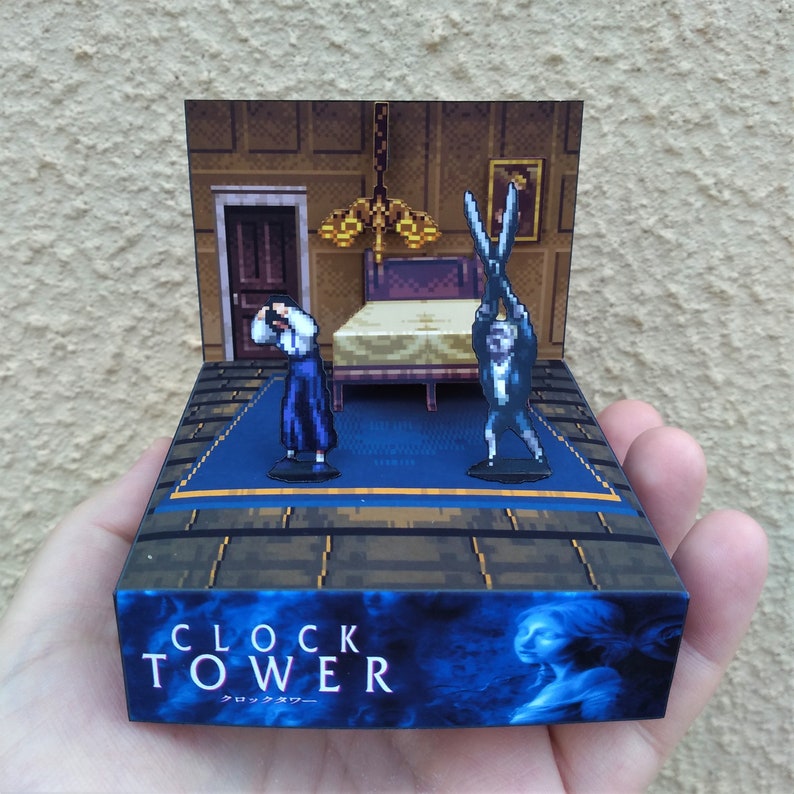 Clock Tower 3D Cube Diorama - Etsy