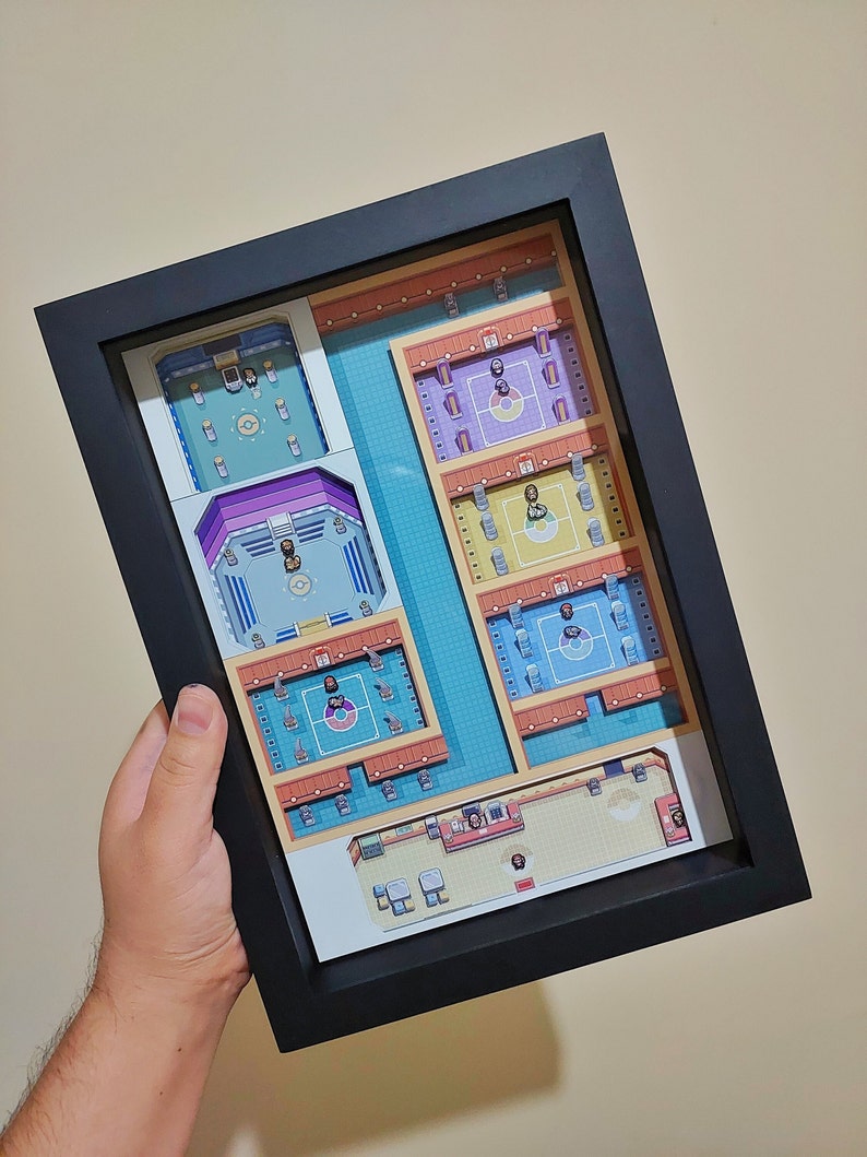 Pokemon Firered / Leafgreen the Elite Four 3D Shadowbox - Etsy