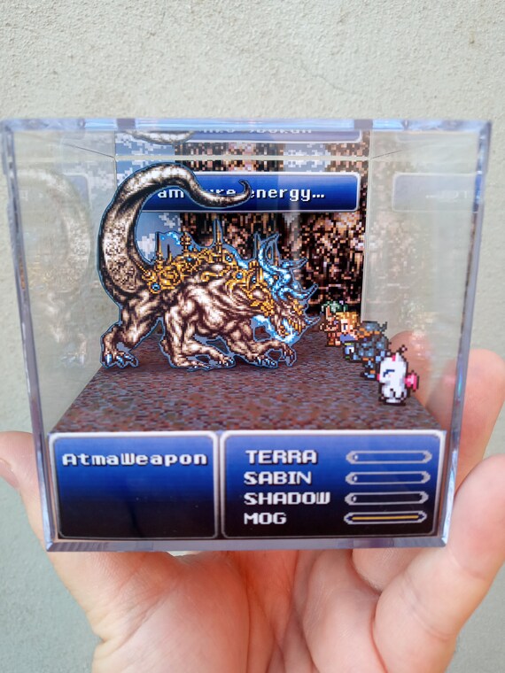 Final Fantasy VI ultima / Atma Weapon 3D Cube Diorama - Etsy