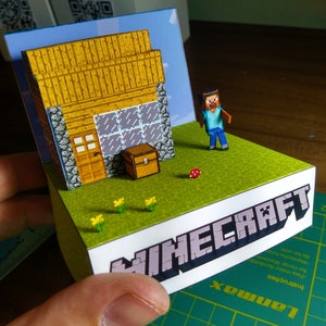 Minecraft - 3D Cube Diorama - Made by GameArtBox - Etsy