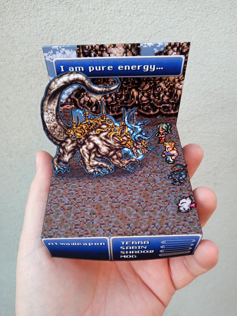 Final Fantasy VI ultima / Atma Weapon 3D Cube Diorama - Etsy