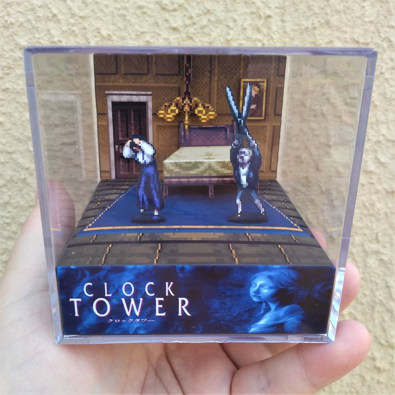 Clock Tower 3D Cube Diorama - Etsy