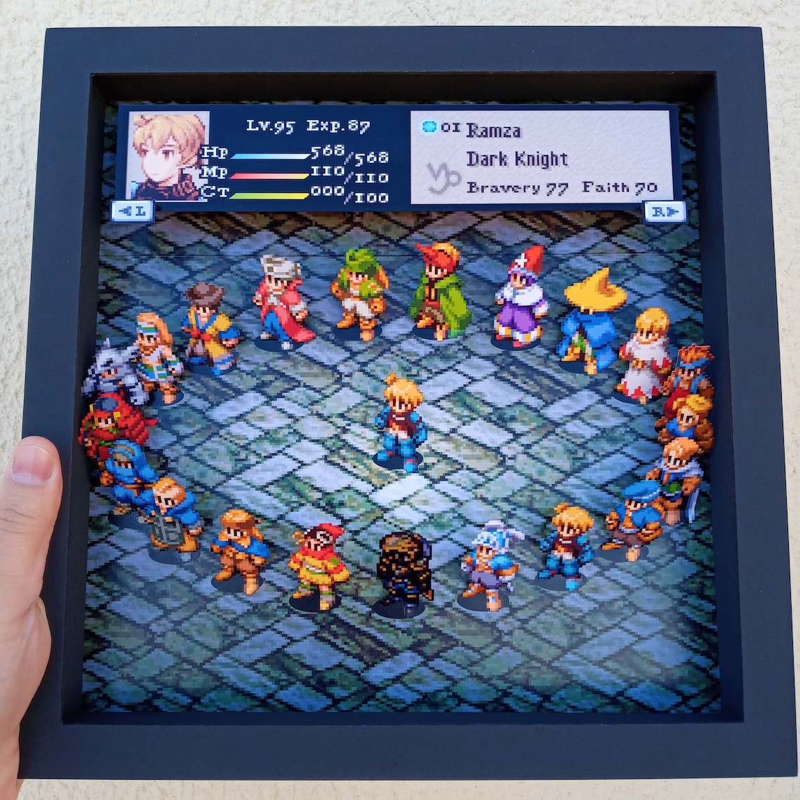 Final Fantasy Tactics Job selection screen 3D Shadowbox | Etsy