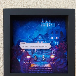 Octopath Traveler II (throne & Temenos) - 3D Shadowbox - Etsy