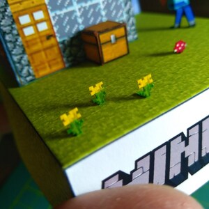 Minecraft - 3D Cube Diorama - Made by GameArtBox - Etsy