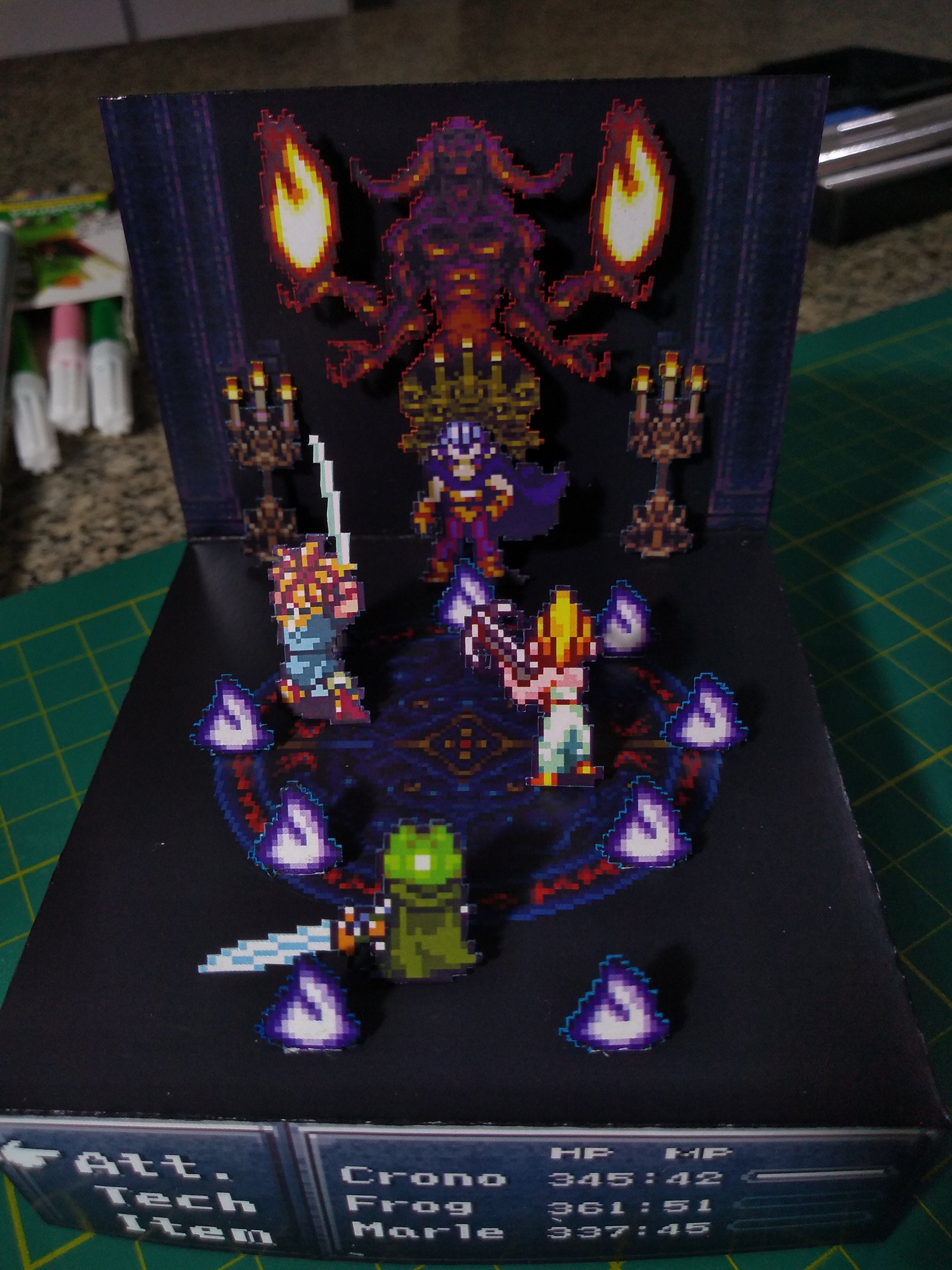 Chrono Trigger Magus Battle 3D Cube Diorama | Etsy