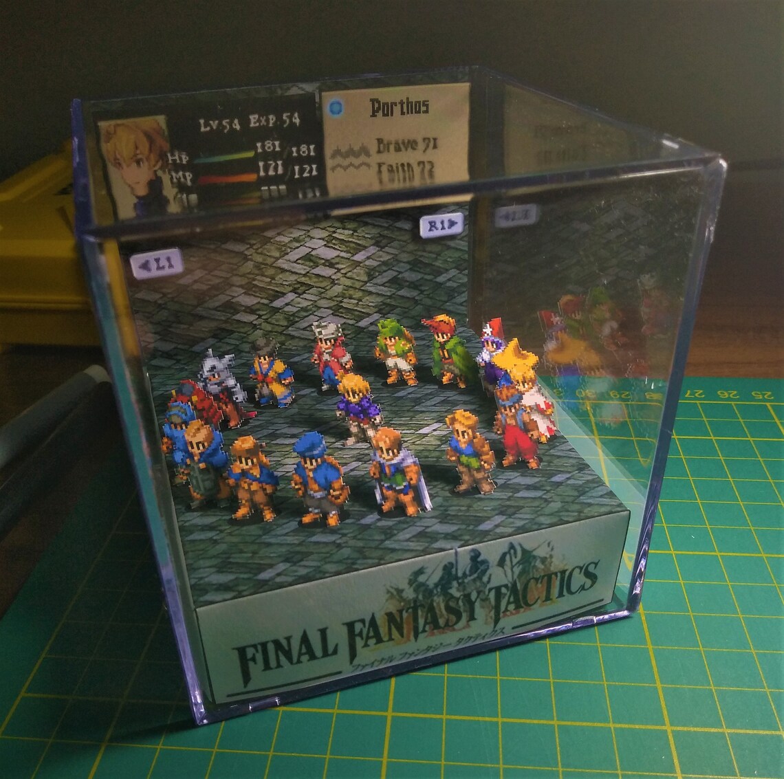 Final Fantasy Tactics Job selection screen 3D Cube Diorama | Etsy