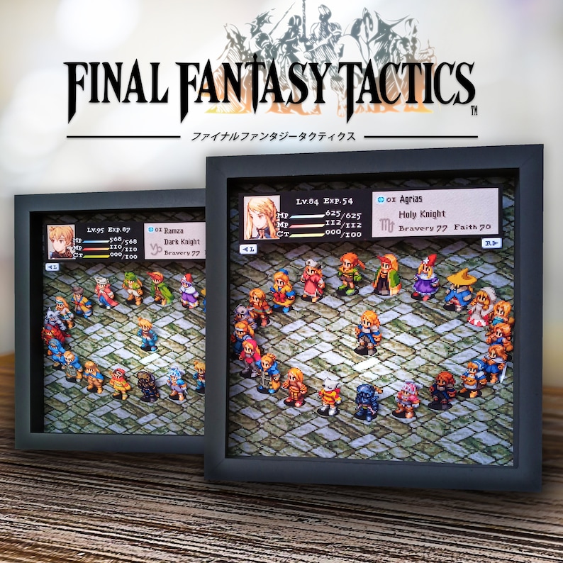 Final Fantasy Tactics job Selection Screen 3D Shadowbox - Etsy